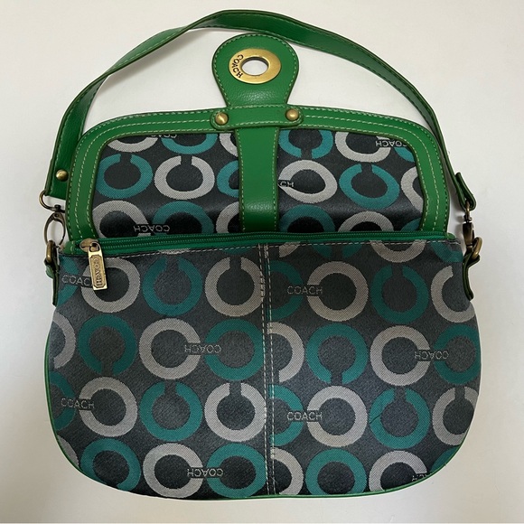 Coach | Bags | Vintage Coach Green C Logo Bag | Poshmark
